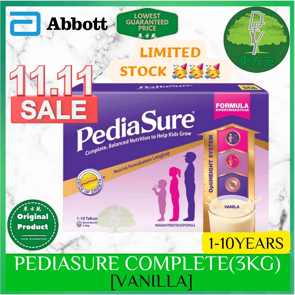 PediaSure Complete (Vanilla) (3kg) Exp:2024 (Perfect Box Conditon ...