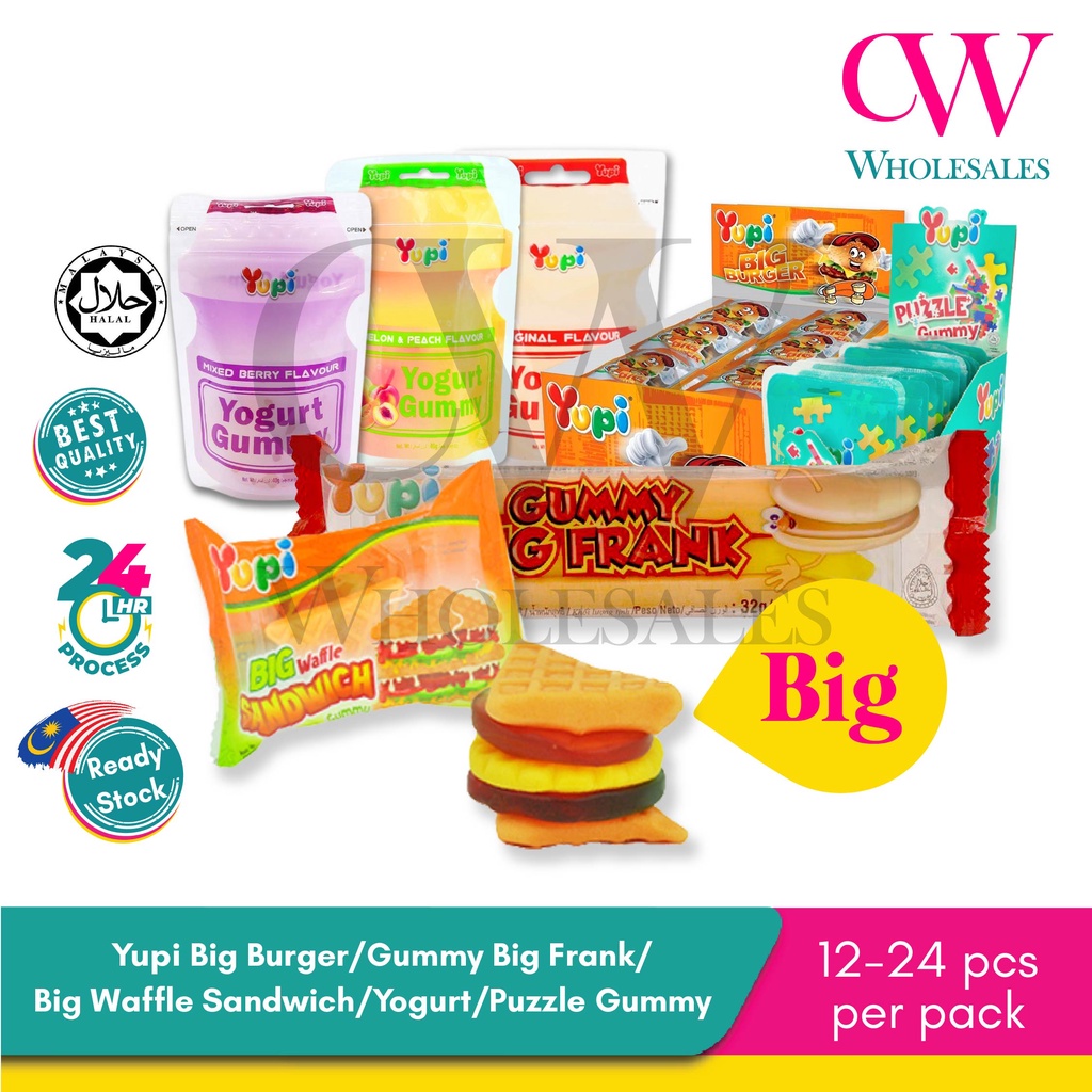 Yupi Big Burger Gummy Big Frank Big Waffle Sandwich Puzzle Gummy Yupi ...