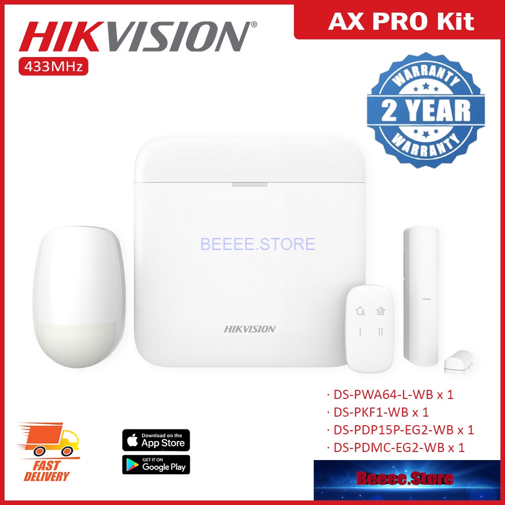 HIKVISION DS-PWA64-Kit-WB Alarm AX PRO 433MHz Wireless Control Panel ...