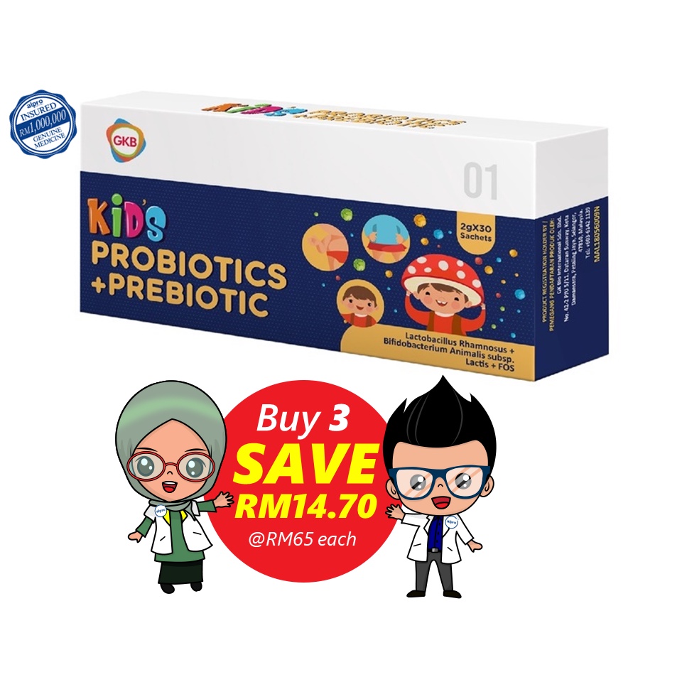 GKB Kids Probiotic+Prebiotic 2g x 30s | For Little Picky Eater | Shopee ...
