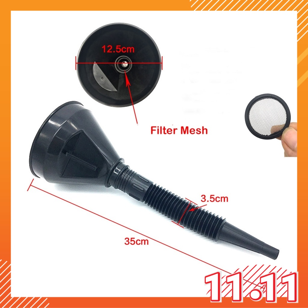 Oil Funnel With Filter Screen For Car, Lorry, Motorcycle, Generator ...