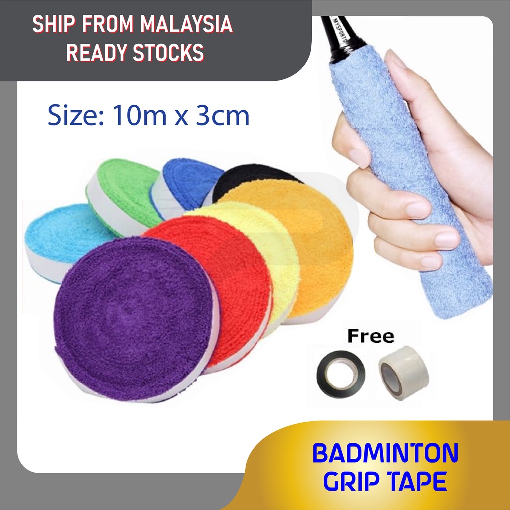 Badminton Towel Grip Tape ( Size : 10m x 3cm ) | Shopee Malaysia