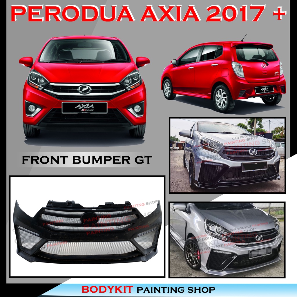 PERODUA AXIA 2017+ GT STYLE FRONT BUMPER -MATERIALFIBER GLASS BODYKIT ...