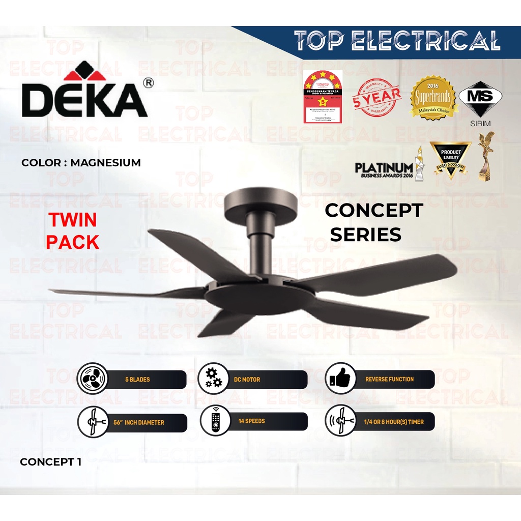DEKA CEILING FAN CONCEPT 1 56" WITH 14 SPEEDS REMOTE CONTROL / DEKA ...