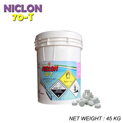 Chlorine Ni-Chlon 70T Tablet 1inch 45Kg (Japan) Swimming Pool Calcium ...