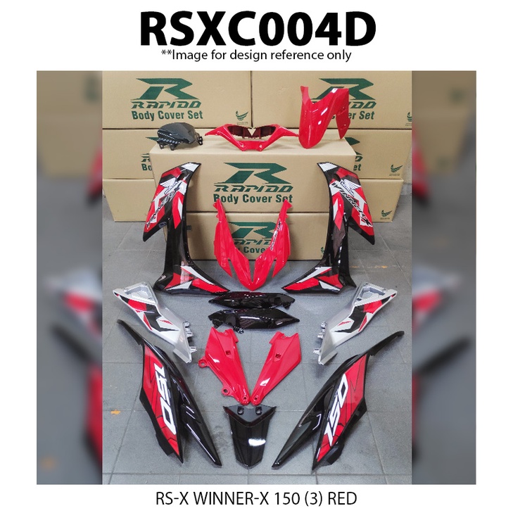 Coverset RS-X RSX Winner-X 150 Bodyset Sticker Tanam Airbursh Army ...
