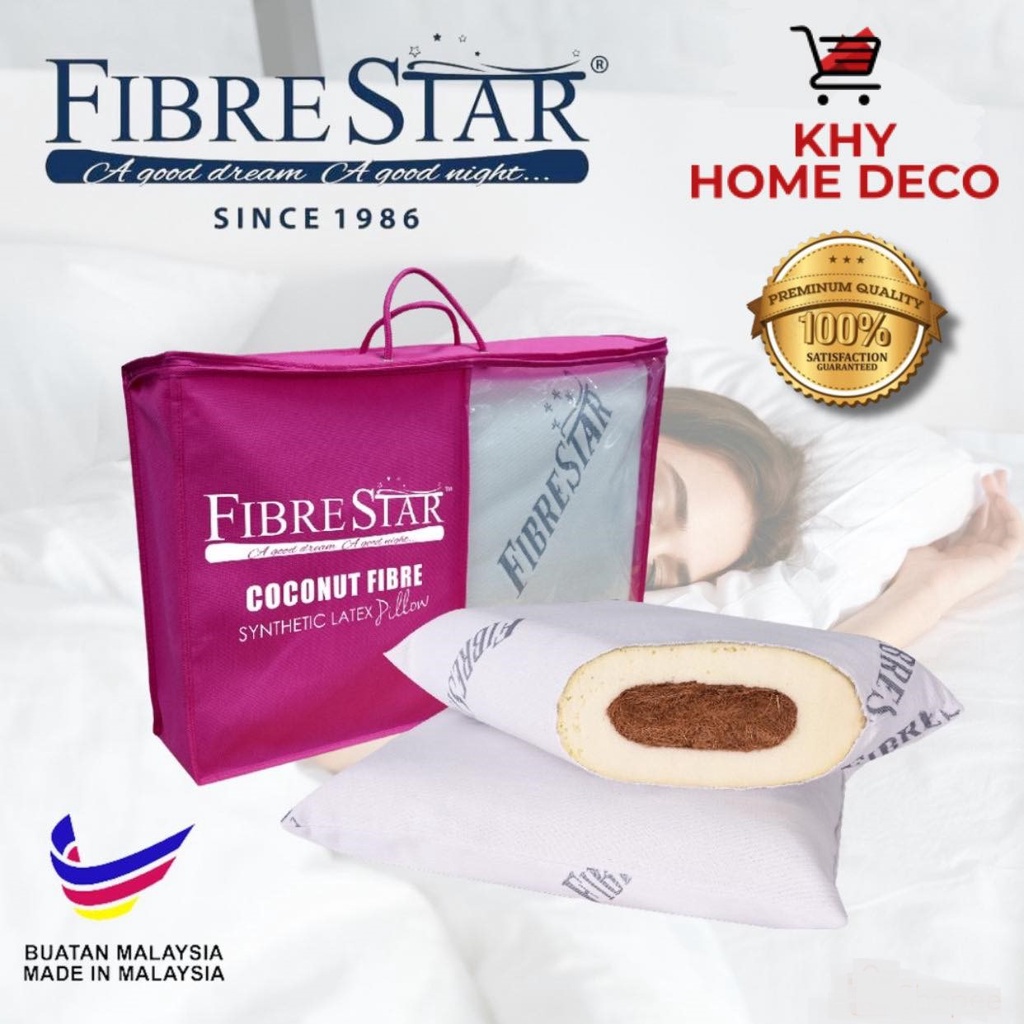 KHY(Fibrestar)Synthetic Latex CoconutFibre Pillow/Bantal Getah Sabut ...