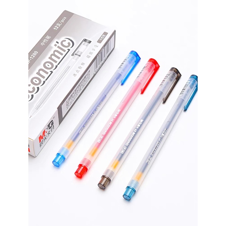 M&G Ballpoint Pen 0.5mm Refillable Ink Black Blue Red Ball Smooth Sharp ...