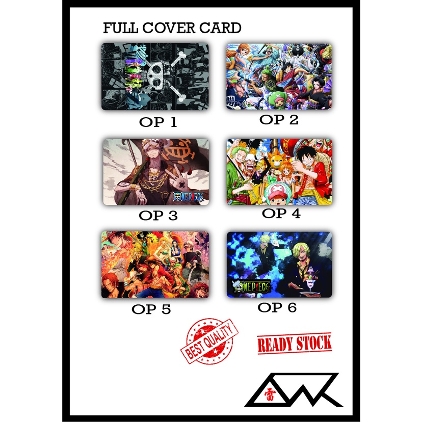 ONE PIECE BANK ATM CARD, TOUCH N GO CARD STICKER SKIN COVER (WATER ...
