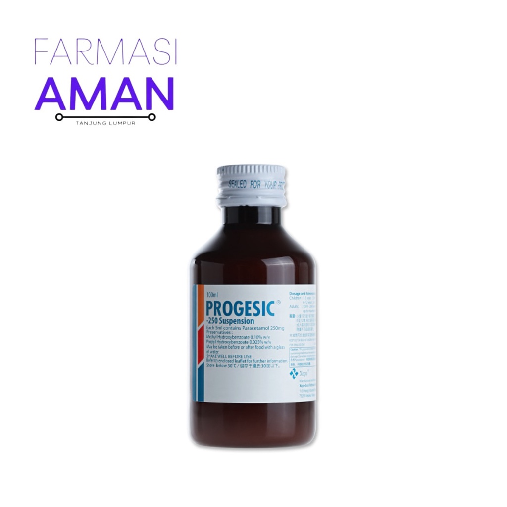 Progesic Suspension 250mg/5ml 100ml | Shopee Malaysia