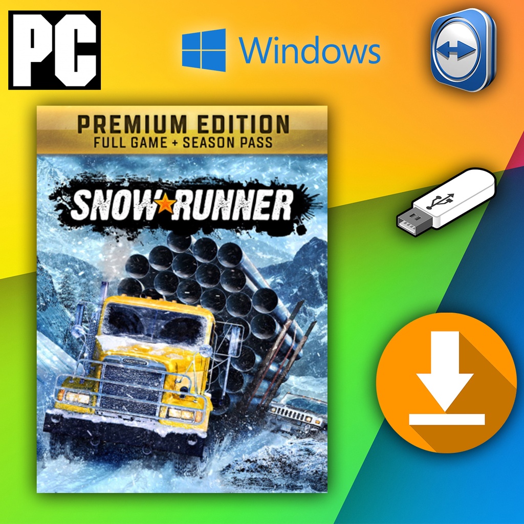 SnowRunner Premium Edition Season 8 + 25 DLCs PC Windows Pendrive ...