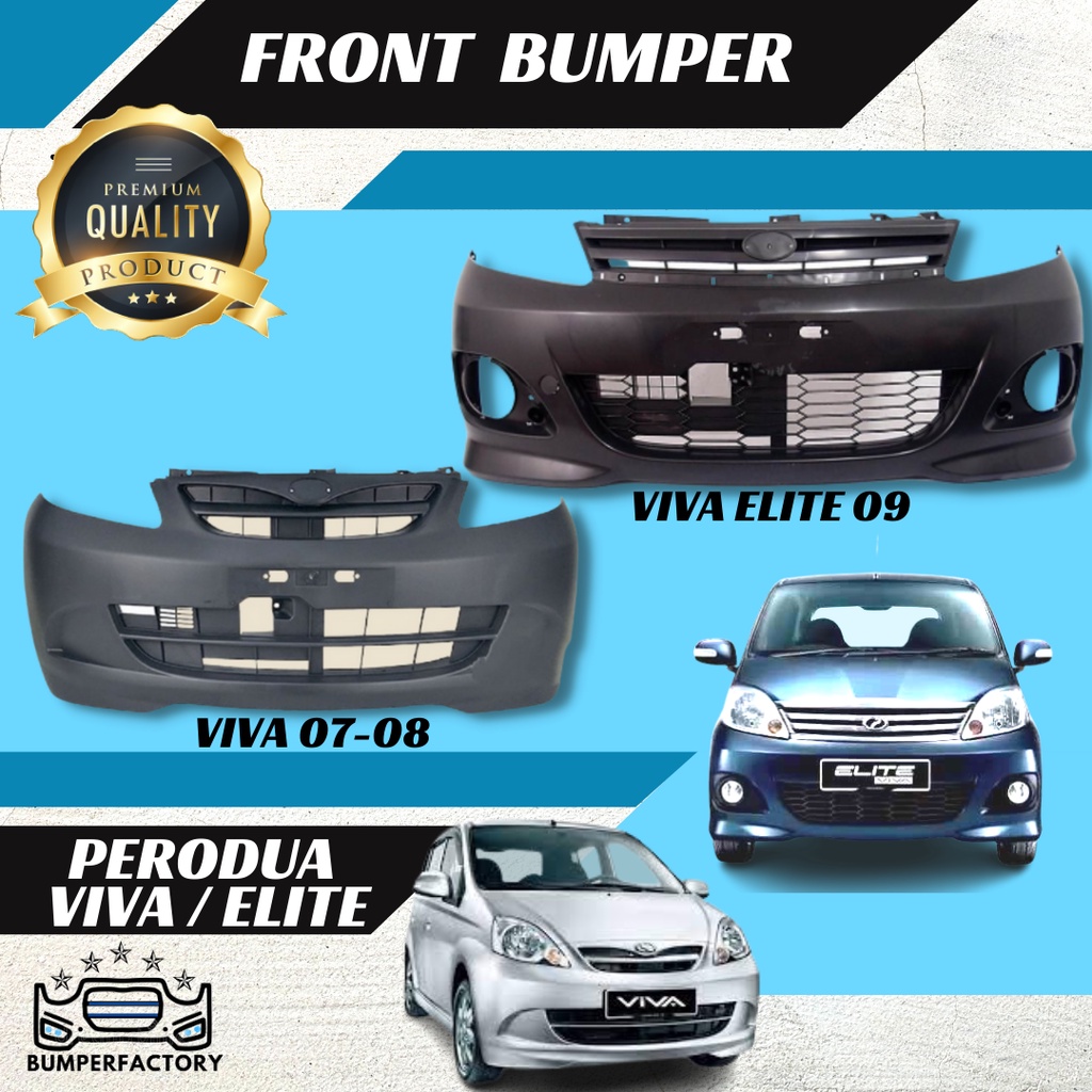 PERODUA VIVA VIVA ELITE FRONT BUMPER DEPAN PLASTIC PP MATERIAL FASTLINK ...