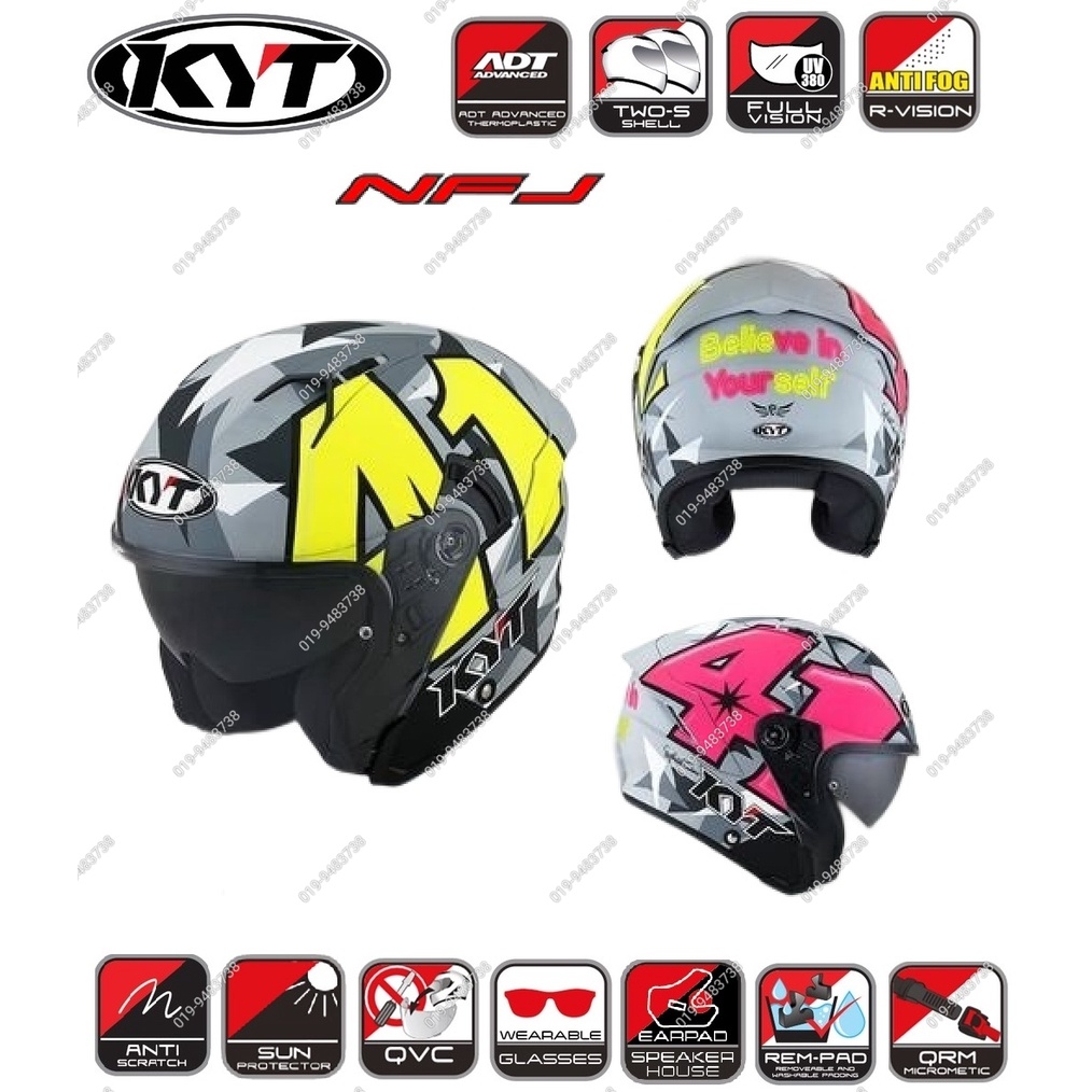 100% Original KYT Helmet NFJ Espargaro Replica 2019 Matt Grey Matoska ...