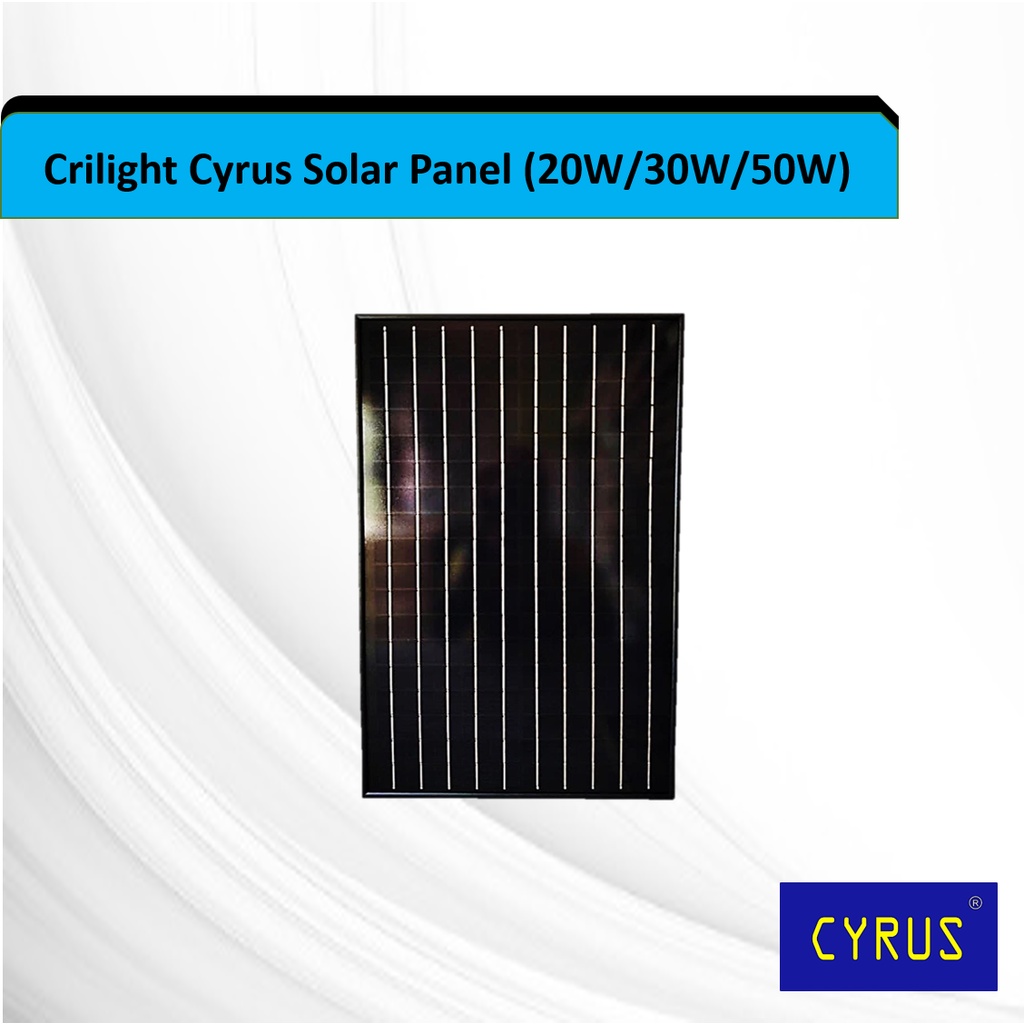 Crilight CYRUS Solar Panel Solar Charge Controller 18V (20W / 30W / 50W ...