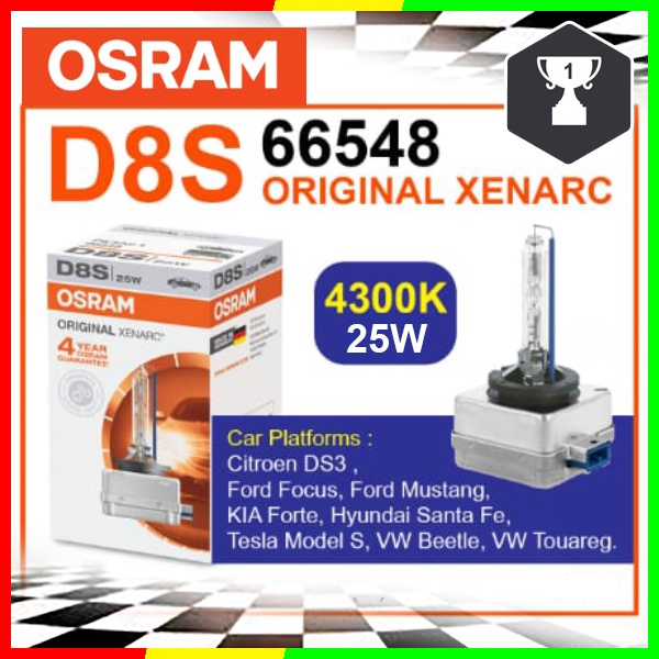 D8S - OSRAM OEM Original Xenon HID Bulb 4300K 66548 Citroen DS3 Ford ...