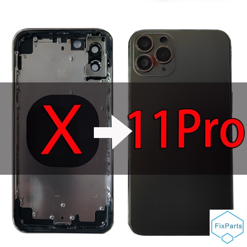 Back Battery Cover for iPhone X/XS like 11Pro housing Rear Chassis, X ...