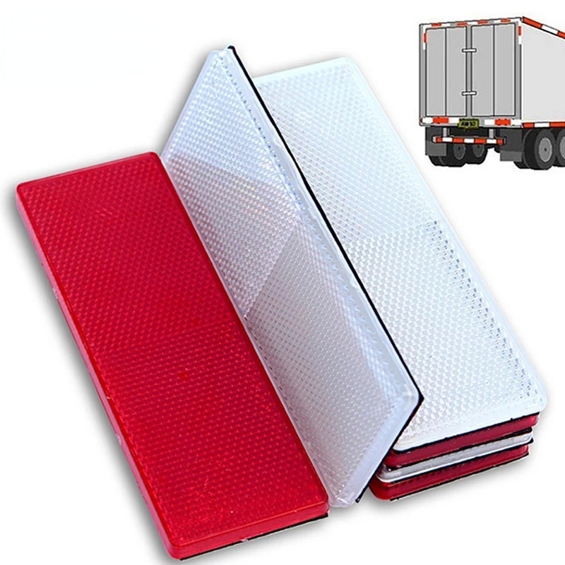 1 PC Red White Reflective Warning Plate Stickers for Truck Car Trailer ...