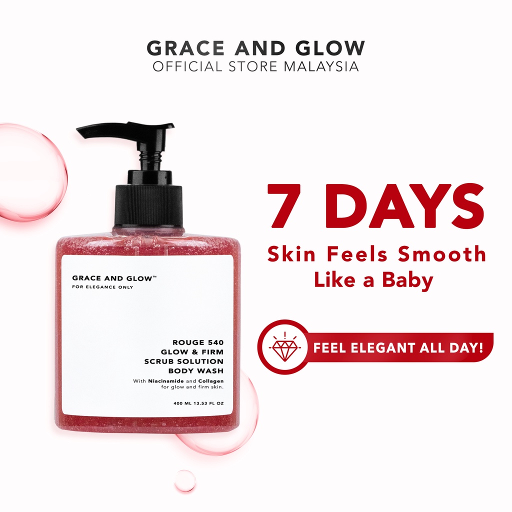 Grace and Glow Rouge 540 Gentle Scrub Body Wash Perfume Shower Gel ...