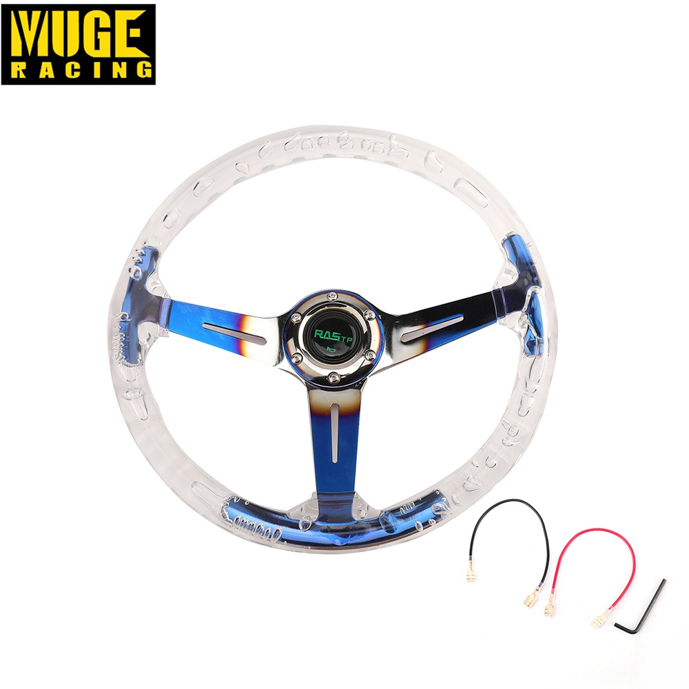 Universal Transparent Purple Steering Wheel 14 Inch 340mm Sport Acrylic ...