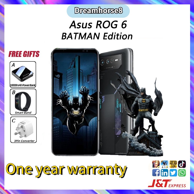 Asus Rog Phone 6 Batman Edition MediaTek Dimensity 9000+ 6.78inch 165Hz ...