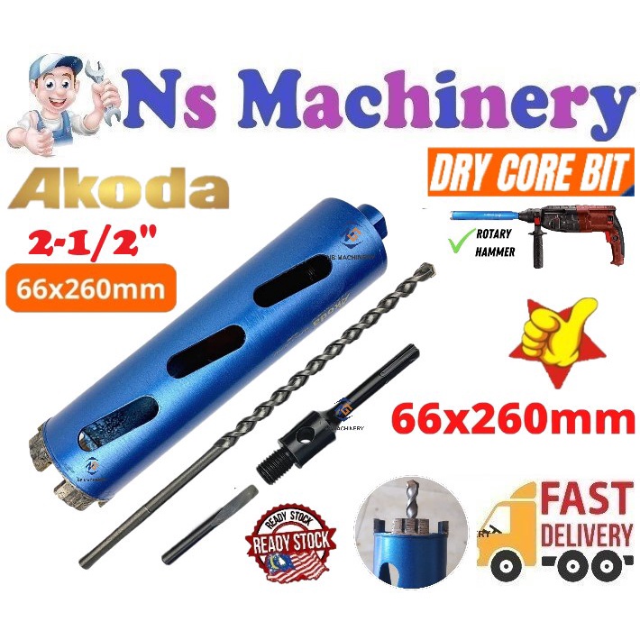 AKODA DRY CORE BIT( SDS PLUS )Heavy Duty Concrete Diamond Core Drill ...