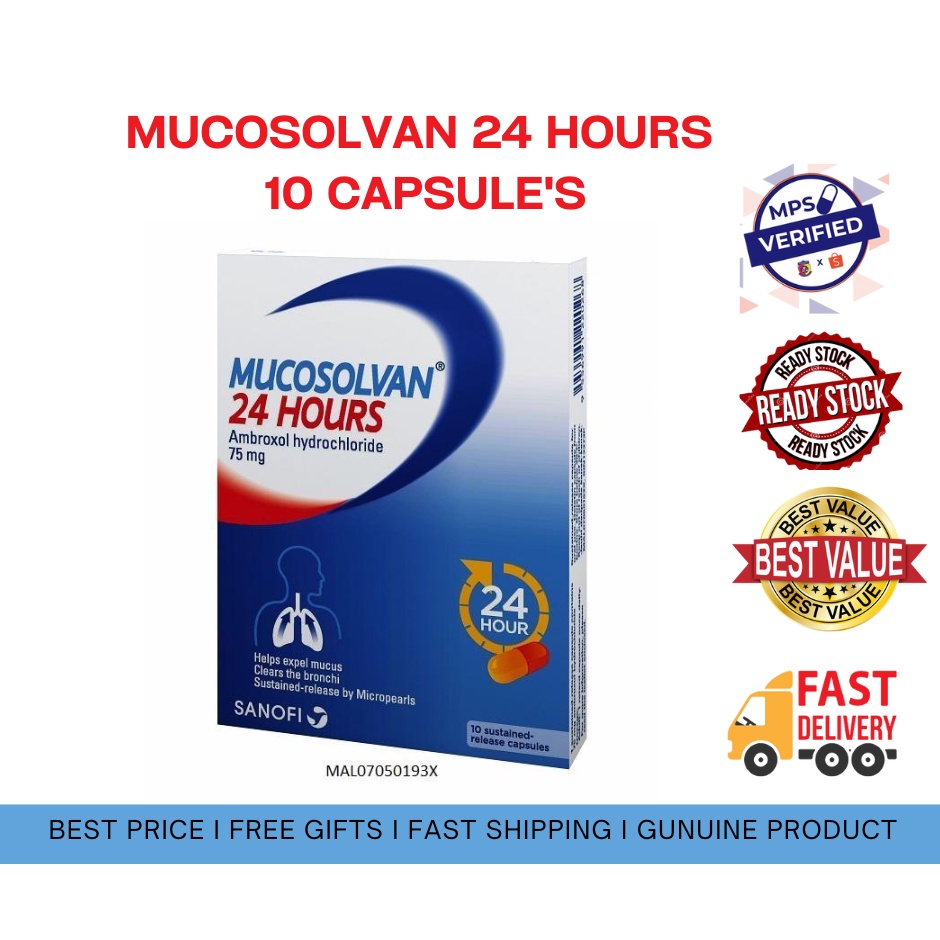 MUCOSOLVAN 24 HOURS ( 10 CAPSULES ) | Shopee Malaysia