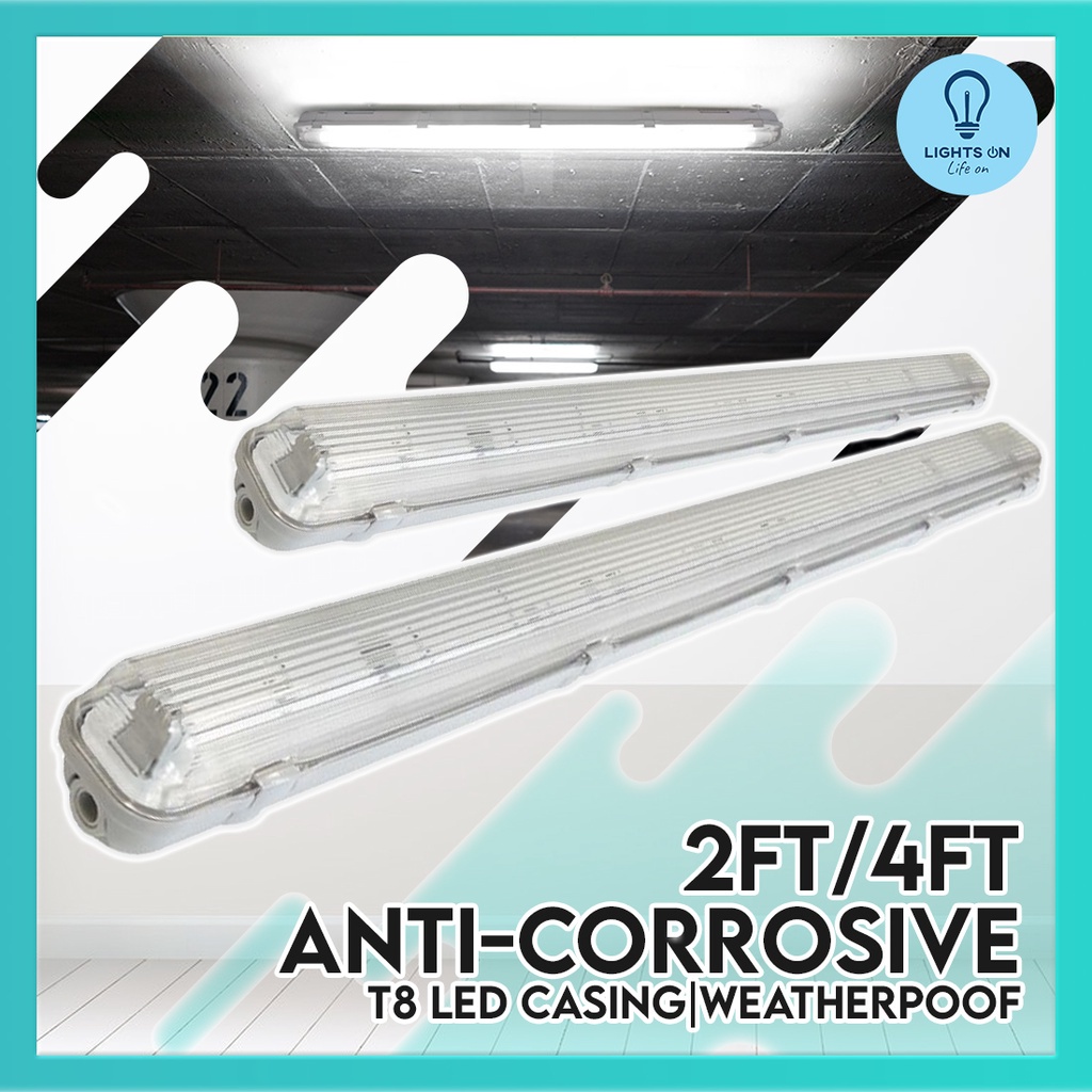 2ft 4ft Anti Corrosive Weatherproof Waterproof T8 LED Single Cover ...