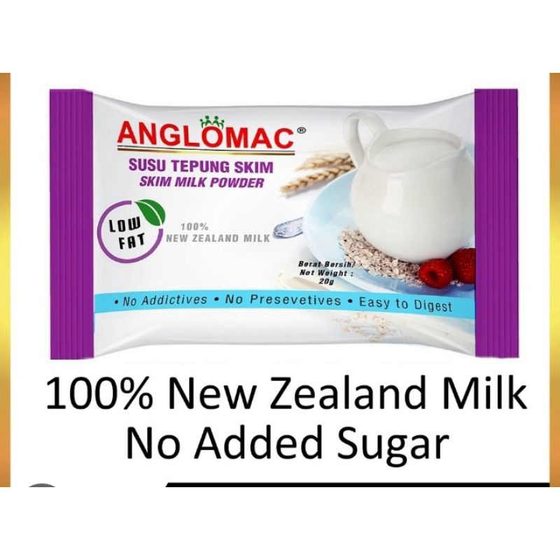 ANGLOMAC skim milk powder (20g x 15sachets) | Shopee Malaysia