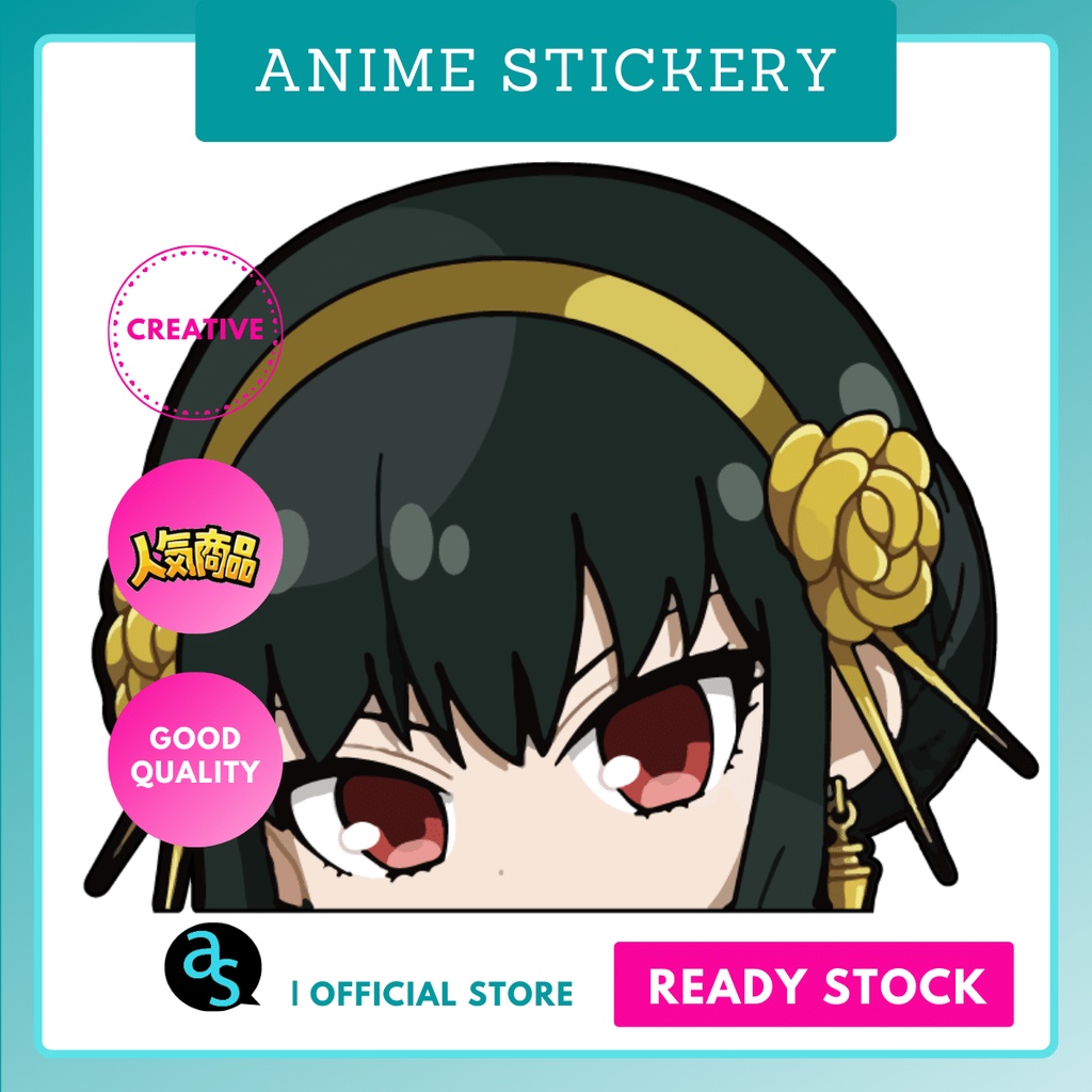 Yor Forger | Spy x Family | Peeker Anime Stickers for Cars Windows ...