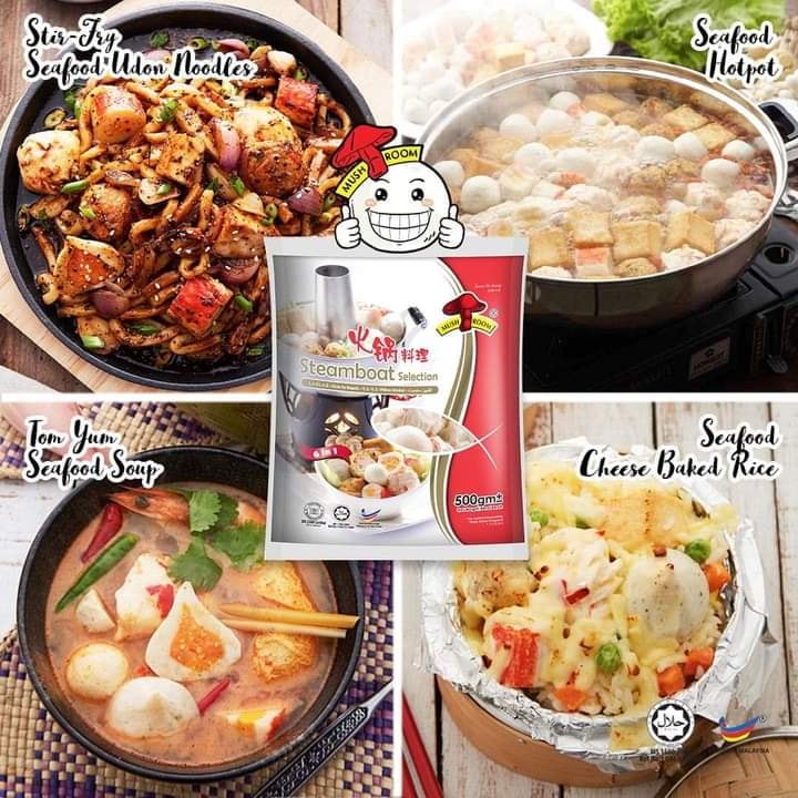[TASTY FROZEN] Mushroom Steamboat Selection 6 In 1 火锅料理 (500g) | Shopee ...