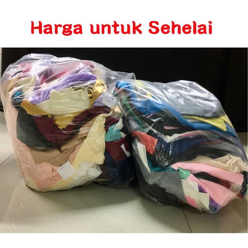 Remnant Kain Lebihan/ Kain Perca (Harga utk 1 Helai)(Kain Satin & Kain ...