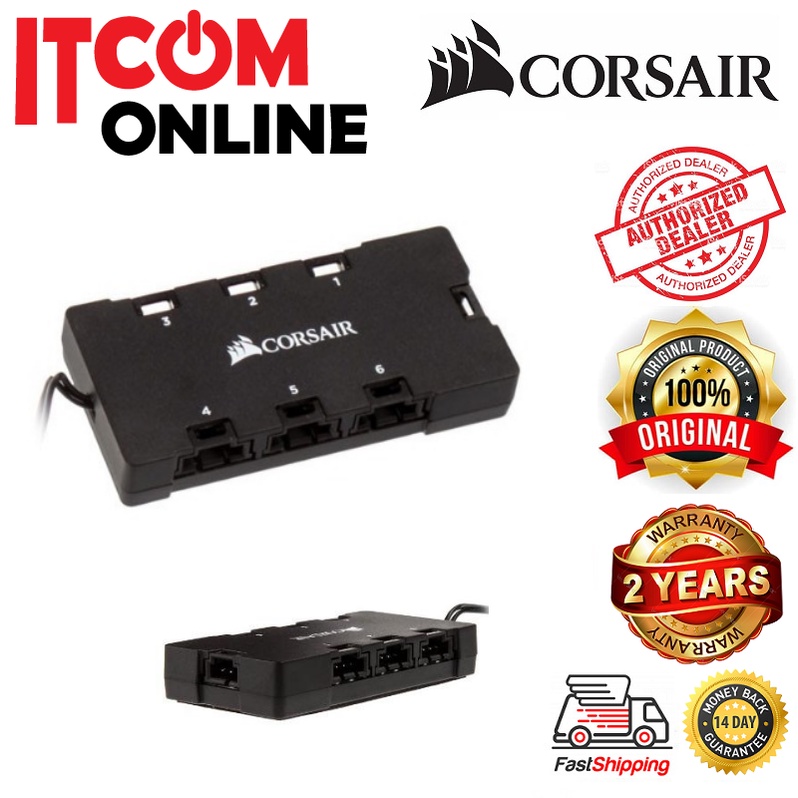 CORSAIR 6 PORT RGB FAN HUB TOOLS (CO-8950020) | Shopee Malaysia