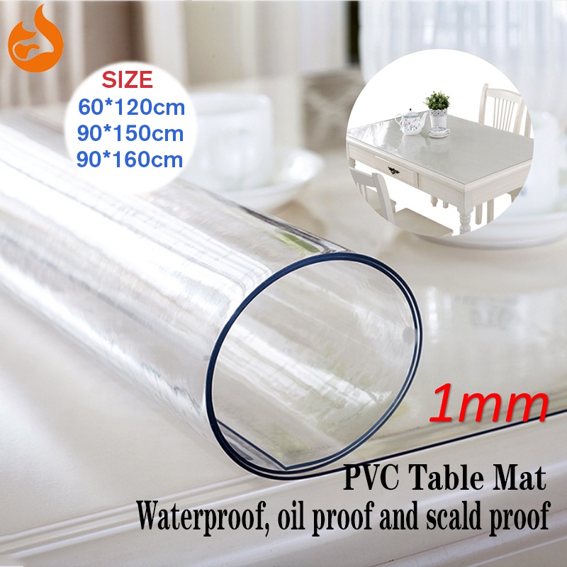 PVC TABLE MAT ALAS MEJA PLASTIK 1mm Thick PVC Table Protector Frosted ...