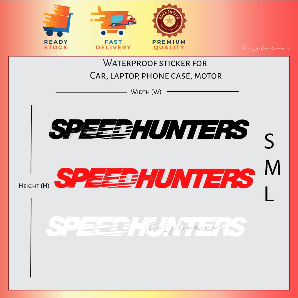 Speedhunters sticker stiker speed hunters racing kereta waterproof myvi ...