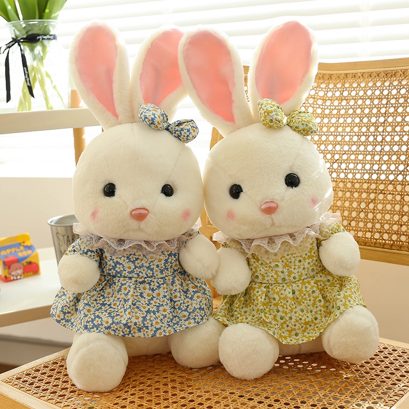 anak patung cute rabbit pillow Doll bunny plushie Rabbit bear Doll With ...