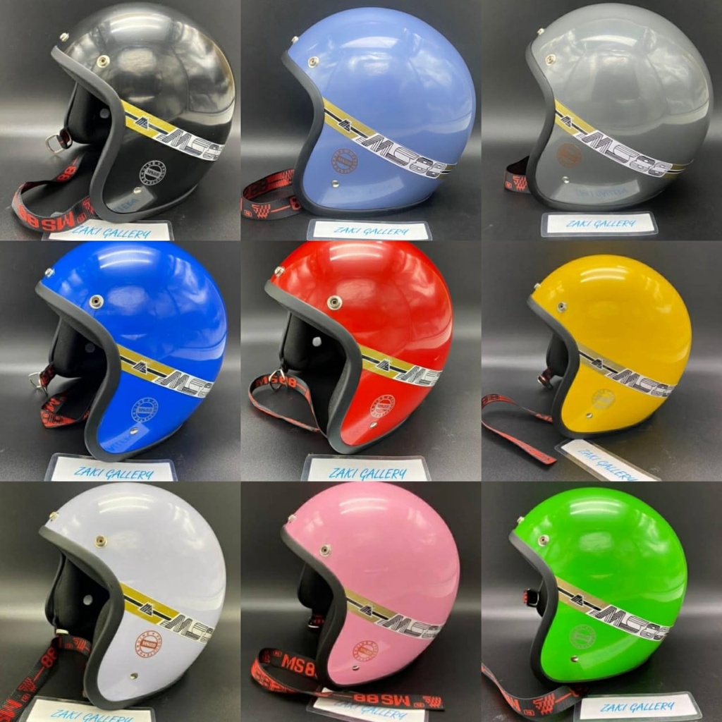100% ORIGINAL MS88 HELMET TALI TULISAN MERAH SAFETY HELMET TOPI MOTOR ...