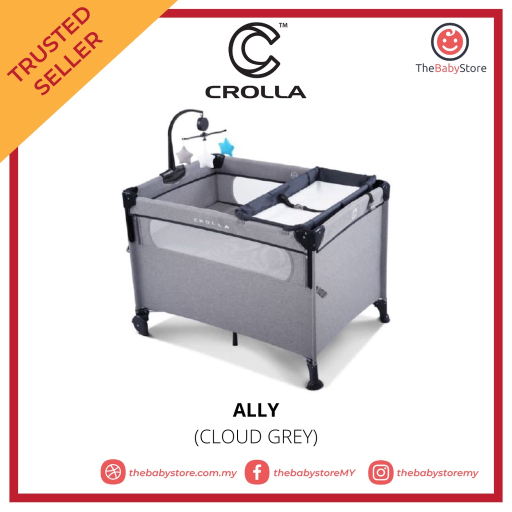 Crolla Ally Baby Playpen From Birth Up to 3 Years-Cloud Grey | Shopee ...