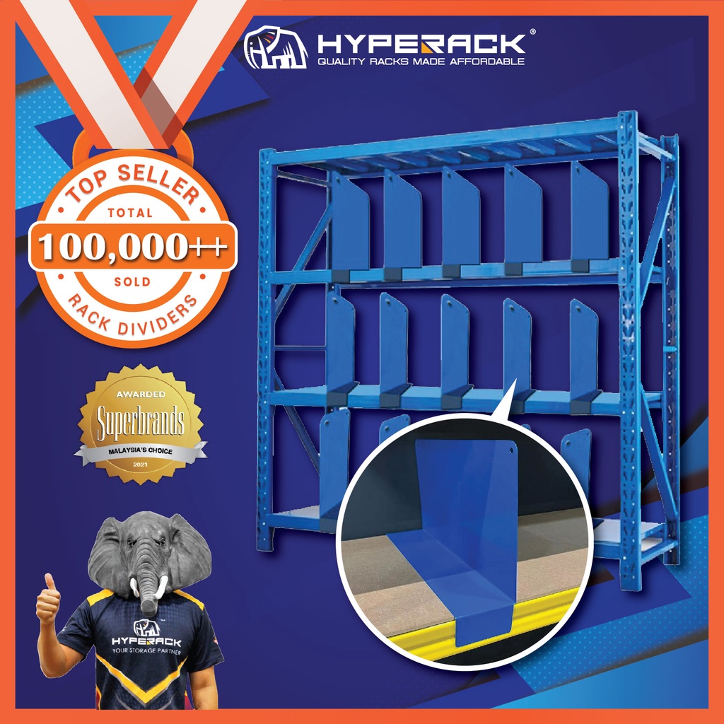 HYPERACK ™️ Rack Shelves Divider Boltless Rack Divider Storage Rack ...