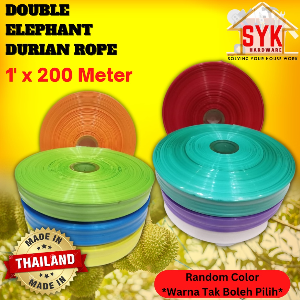 SYK Double Elephant Durian Rope 1 Inch x 200 Meter Support Tie Durian ...