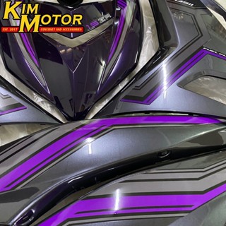 COVERSET Y15 V1 V2 ORIGINAL VELOZI PURPLE GREY SD16 2022 STICKER STRIPE ...
