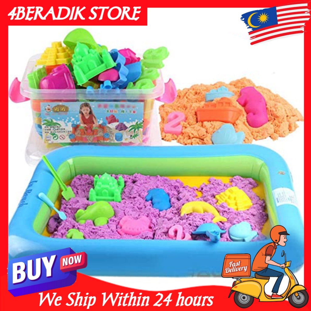 THE Kinetic DIY SAND Play Set Kids Children Play Toy 2KG SAND | Shopee ...