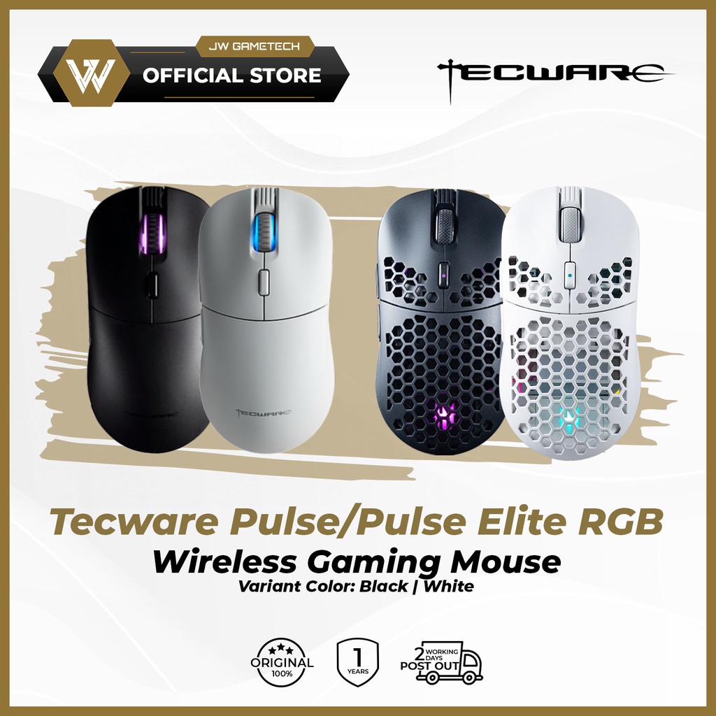 Tecware Pulse / Pulse Elite Wireless Gaming Mouse - Black | White ...