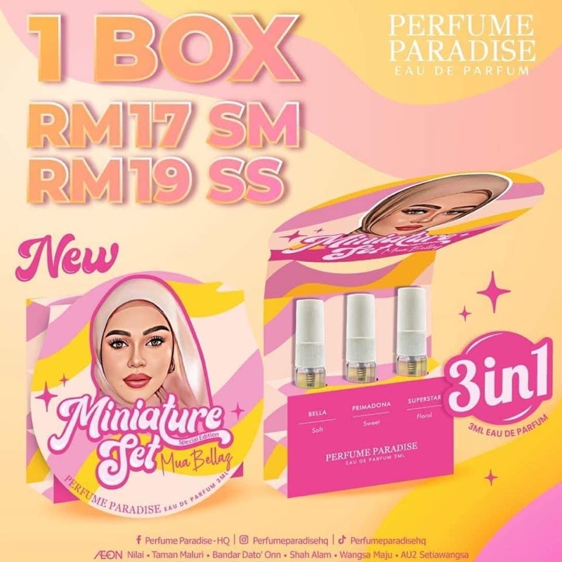 Miniature Set MUA Bellaz Perfume 3in1|Perfume Paradise | Shopee Malaysia