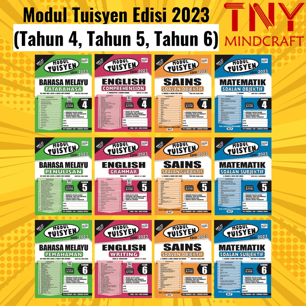[tny] Buku Latihan Modul Tuisyen Edisi 2023 Tahun 4 Tahun 5 Tahun 6