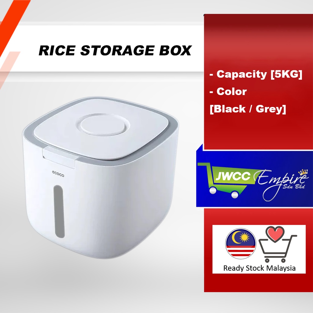 PREMIUM 5KG Bekas Beras Rice Storage Box Tempat Beras Insect-proof ...