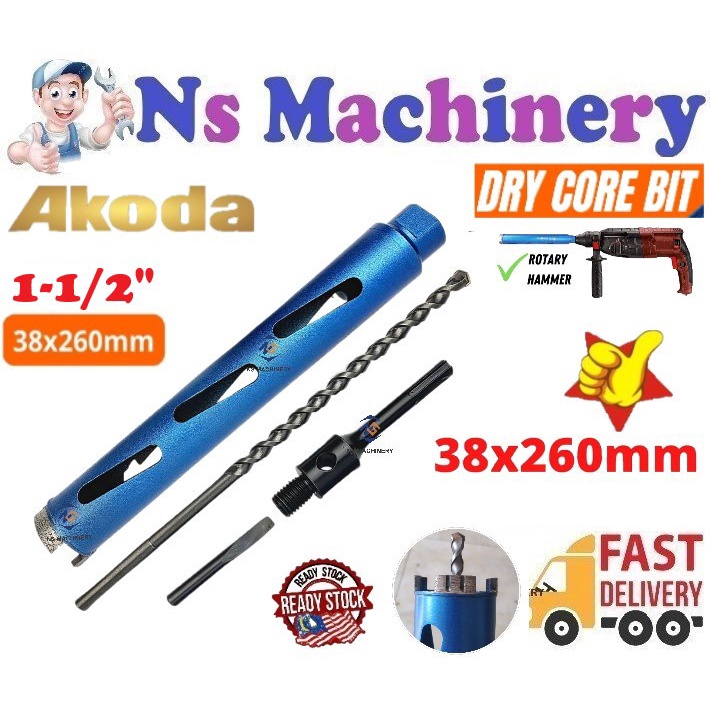 AKODA DRY CORE BIT( SDS PLUS )Heavy Duty Concrete Diamond Core Drill ...