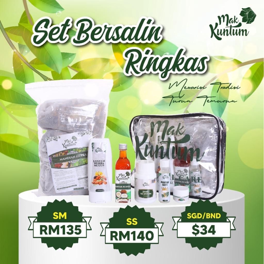 SET BERSALIN RINGKAS | LOSYEN BOREH | MINYAK KUNTUM | JAMU KUNTUM ...
