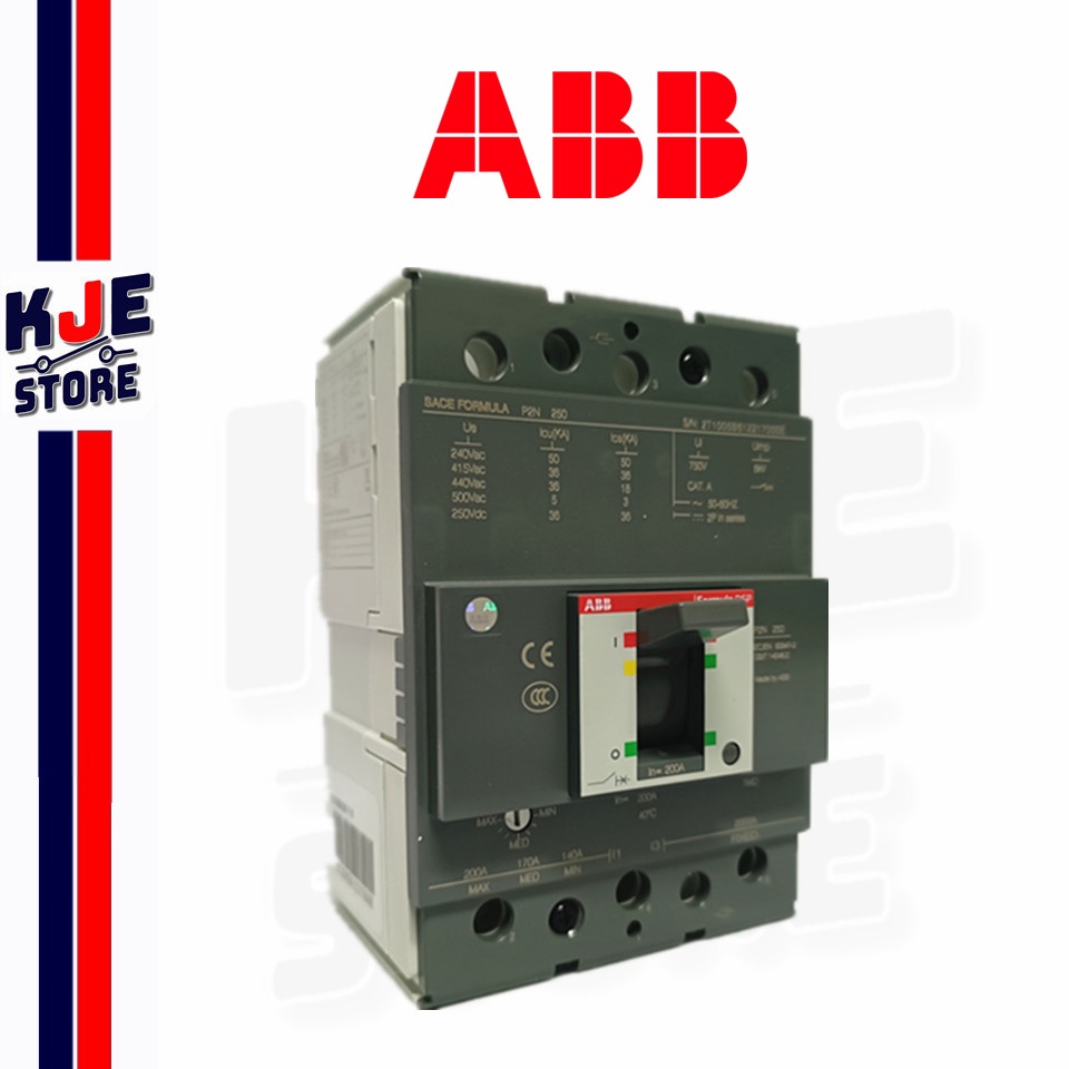 ABB-P2N250-3P/200A 1SDA116337R1 ABB MCCB P2N 250 TMD 200-2000 3p F F ...