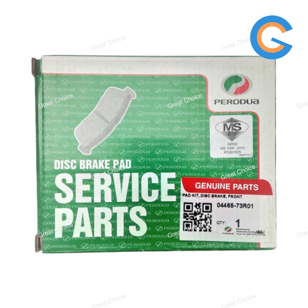 PERODUA Ori Myvi 2005-2011 Front Disc Brake Pad 04465-73R01 | Shopee ...
