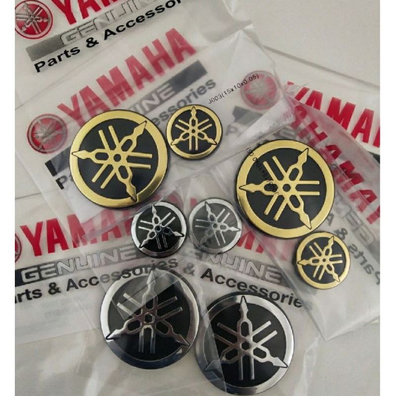 ( 2 BESAR 2 KECIL ) 1 SET STICKER LOGO YAMAHA EMBLEM Y15ZR Y15 LC135 ...